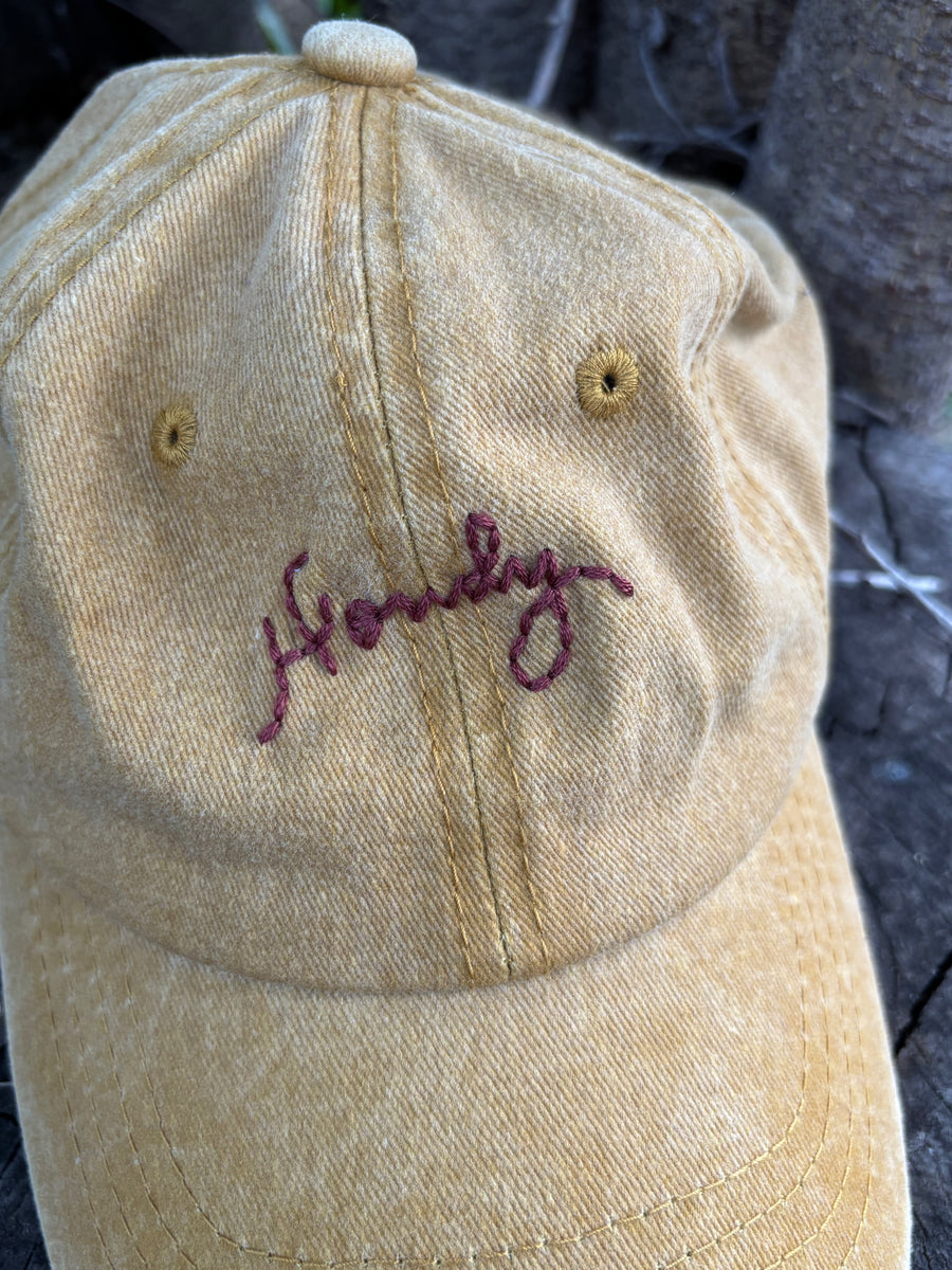 “Howdy” Children’s Caps - Hand Embroidered – Wattle & Hide